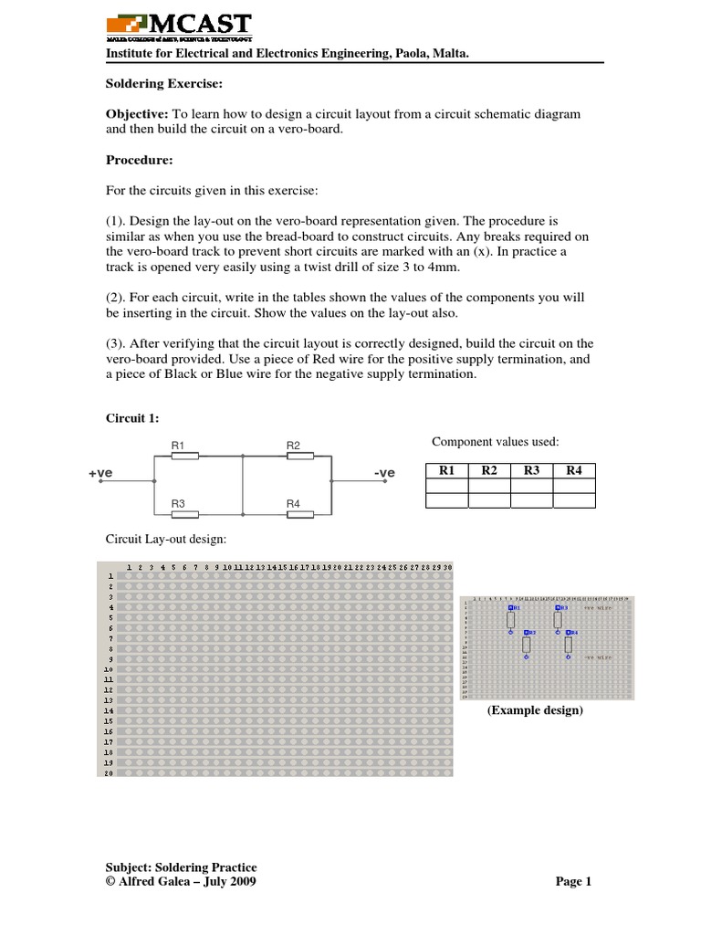 Soldering Exercise | PDF | Electronics | Electrical Equipment