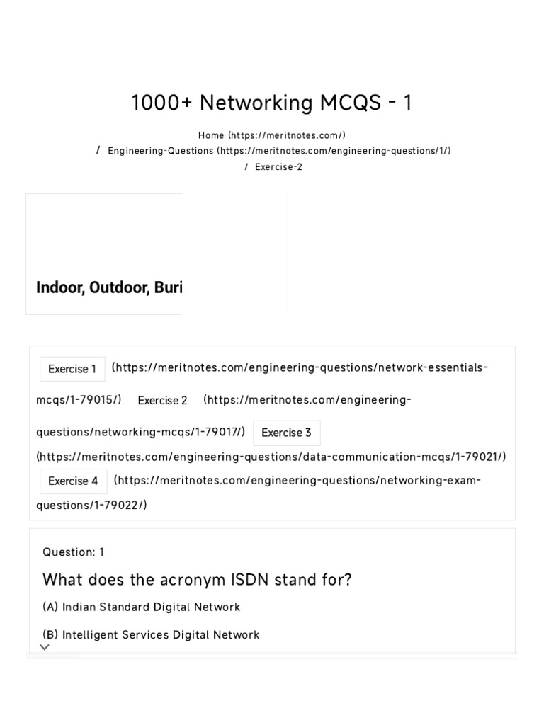 1000+ Networking MCQS - 1 | PDF