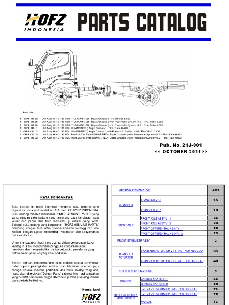 HINO 130 HD HDL Part Catalog REGULAR | PDF HINO 130 HD HDL Part Catalog REGULAR | PDF