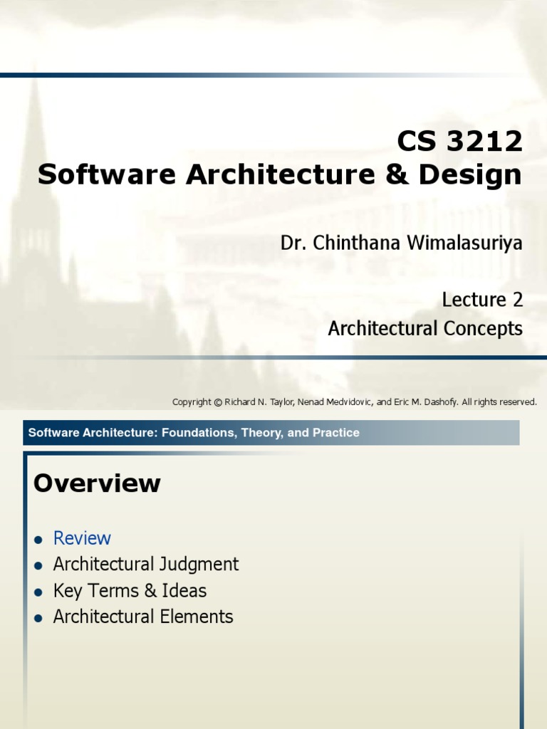 Lecture 2 Architectural - Concepts | PDF
