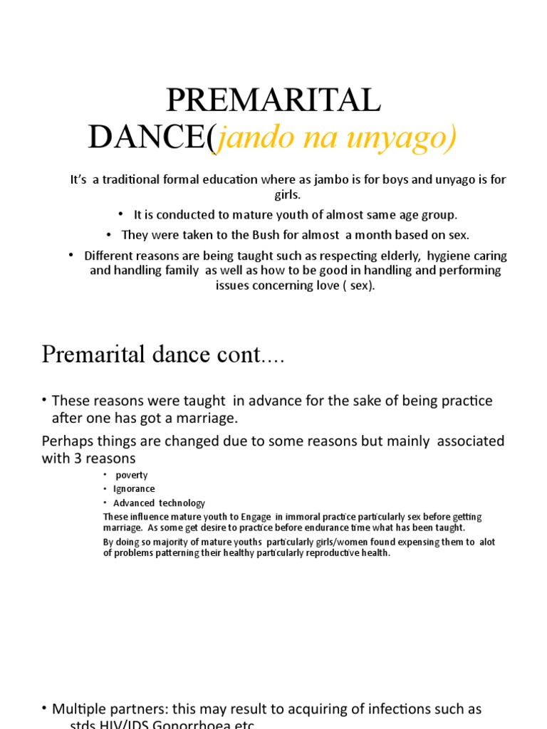 Premarital Dance (: Jando Na Unyago) | PDF