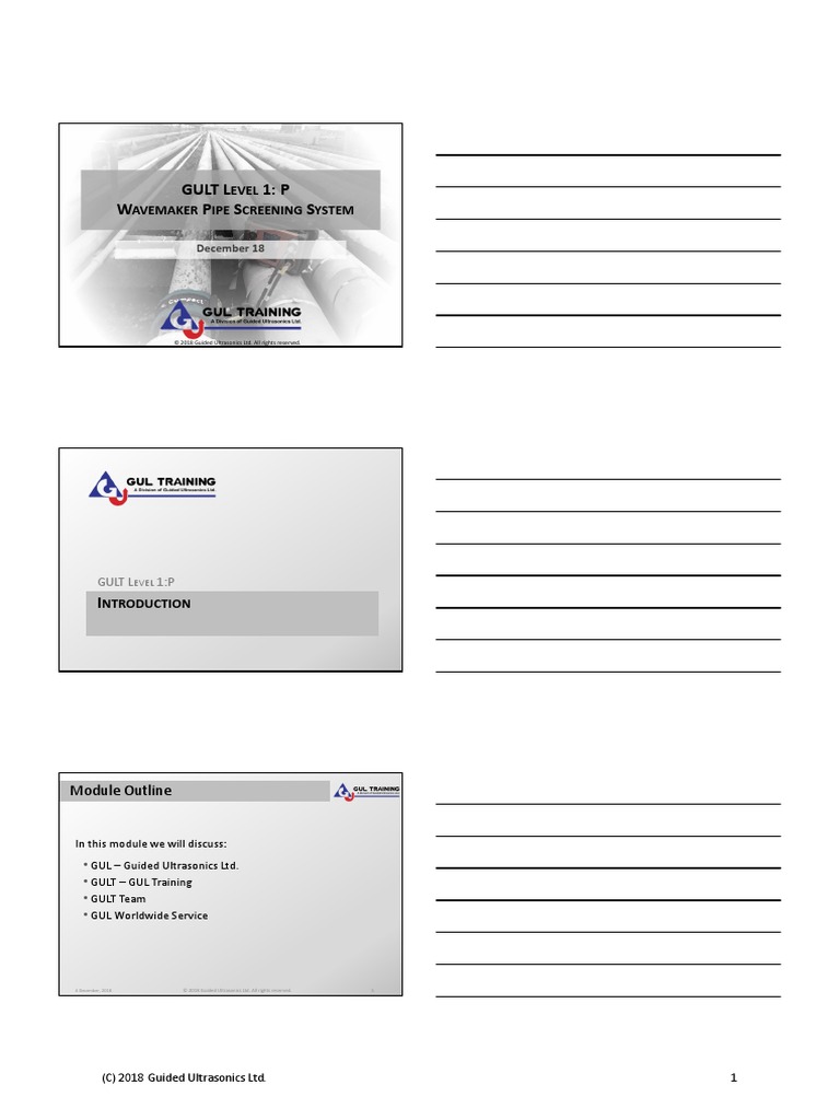 GULT L1P - Level 1 Pipeline Course - Handouts - Dec 2018 | PDF