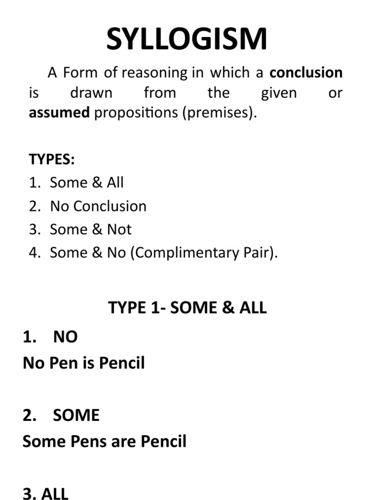 SYLLOGISM | PDF