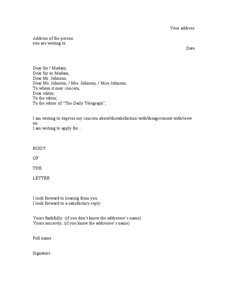 c2 How To Write A Formal Letter | PDF | Language Arts & Discipline