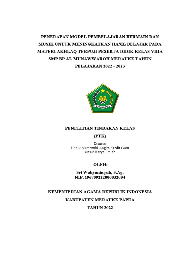 Contoh PTK 2 | PDF | Karier & Perkembangan
