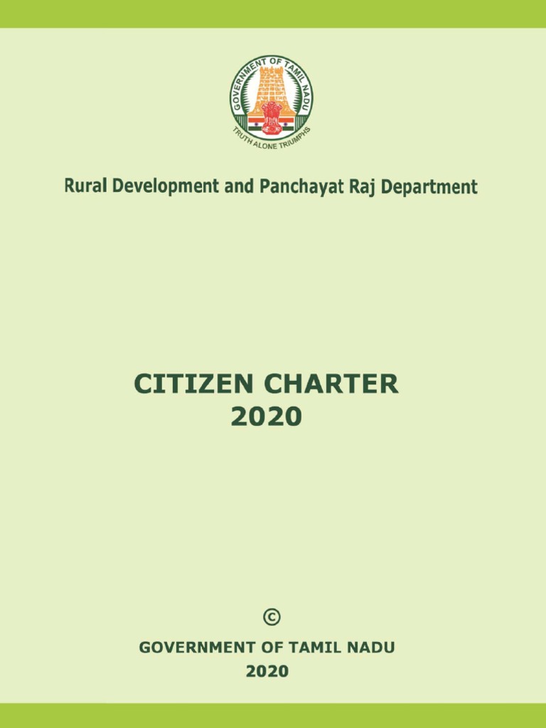 RDPR - Citizen Charter 2020 - English | PDF