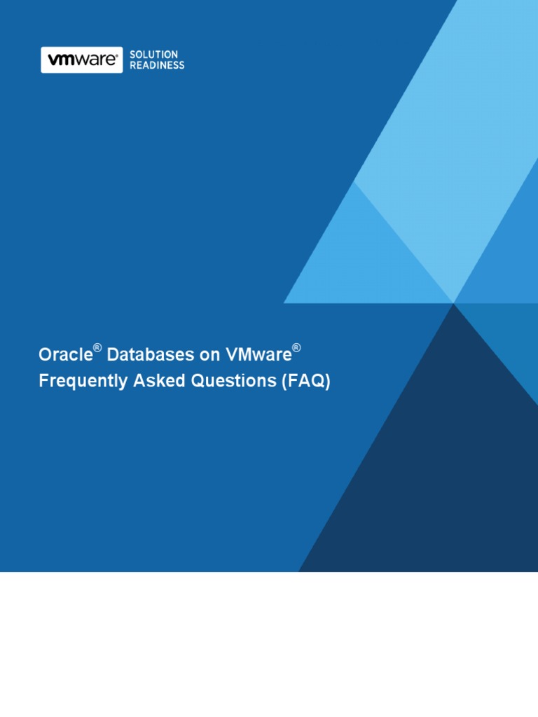 Oracle Databases On Vmware Faq | PDF