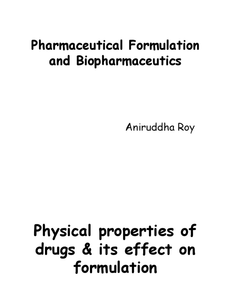 Physicochemical Properties of Drugs | PDF | Solubility | Pharmaceutical ...