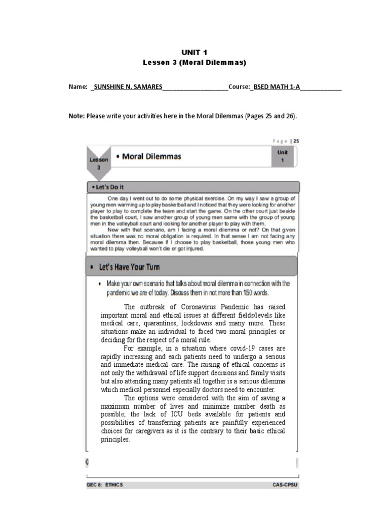 Ethical Dilemmas in COVID-19 Care | PDF