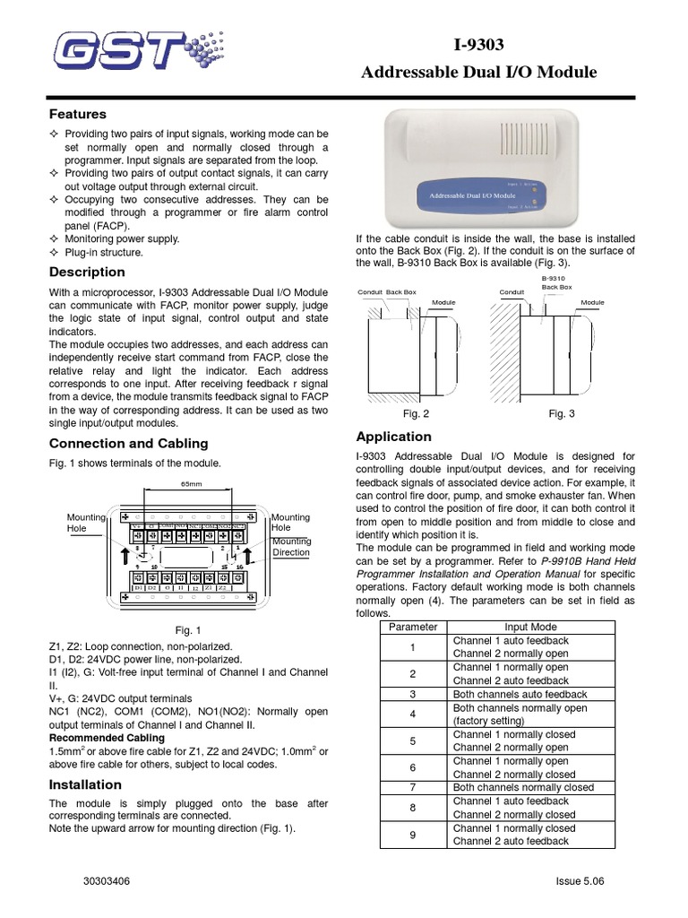 Dual I/O Module for Fire Systems | PDF | Programmable Logic Controller ...