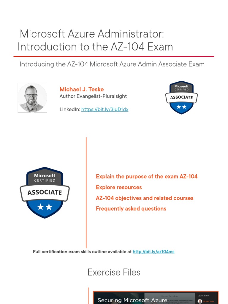 Introducing The AZ-104 Microsoft Azure Admin Associate Exam | PDF ...