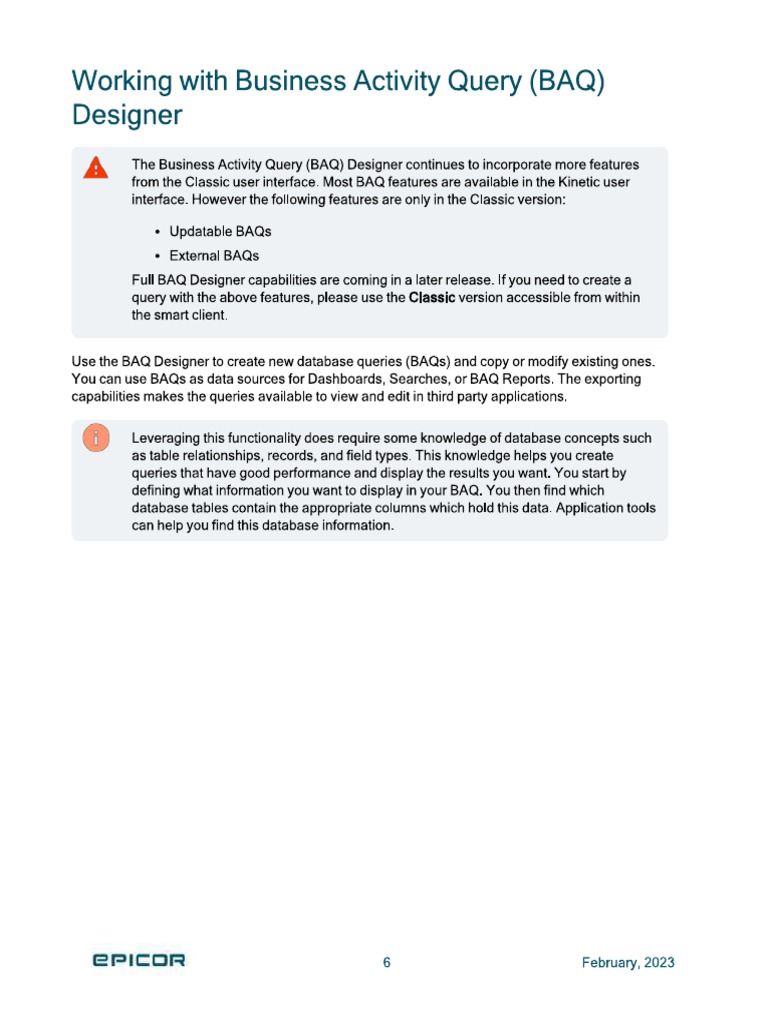 BAQ Design in ERP | PDF