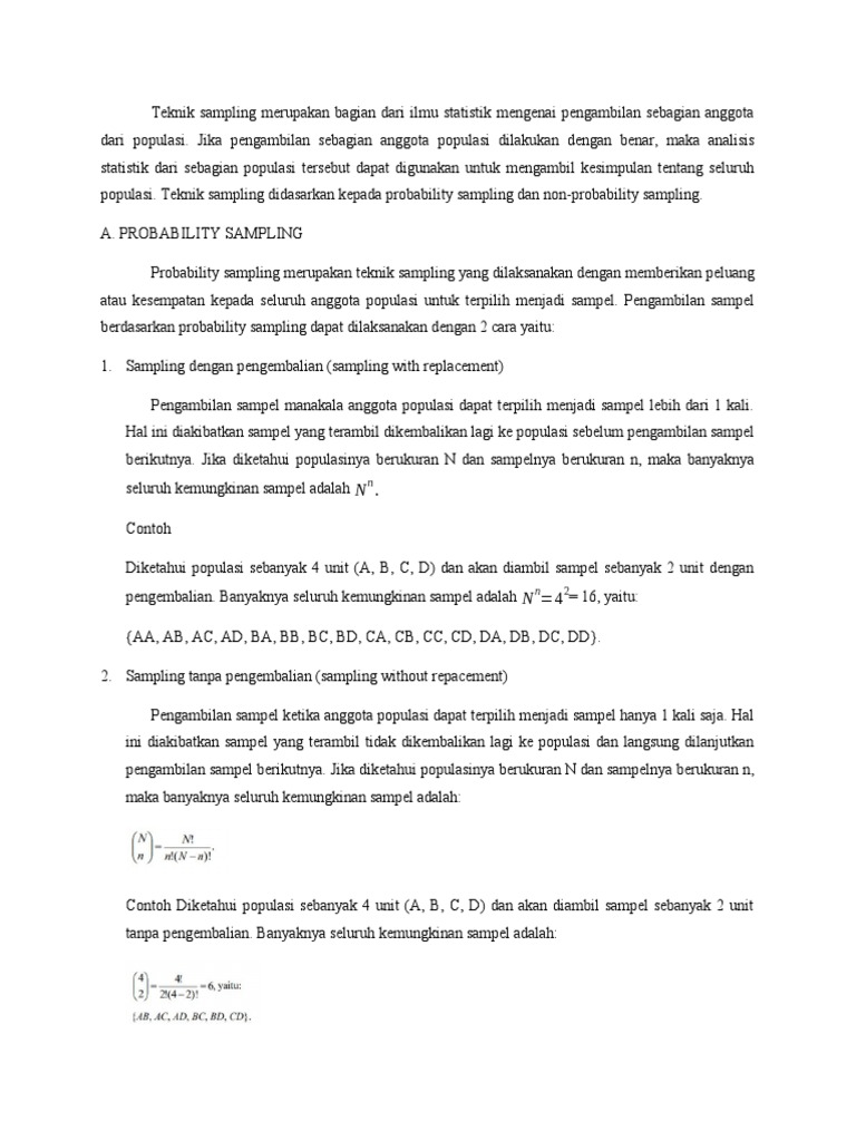 Metode Sampling Sampling | PDF