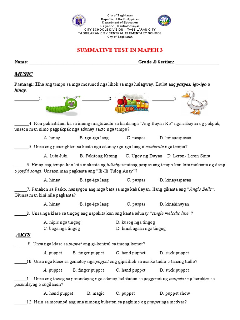 Q4 Mapeh Testpaper | PDF
