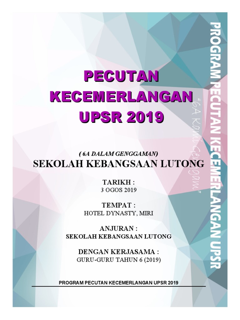Kertas Kerja Pecutan Kecemerlangan UPSR 2019 | PDF