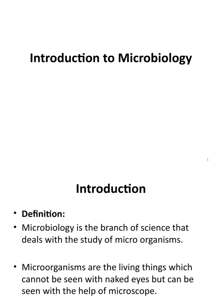 Introduction To Microbiology | PDF | Infection | Microorganism
