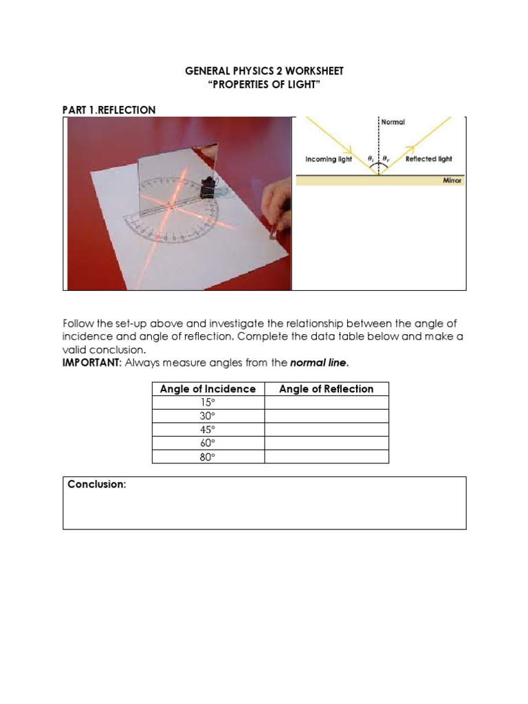 General Physics 2 Worksheet | PDF