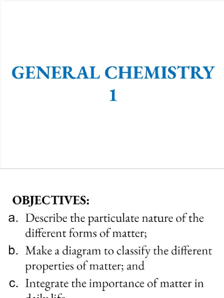 L1 Matter and Its Properties | PDF