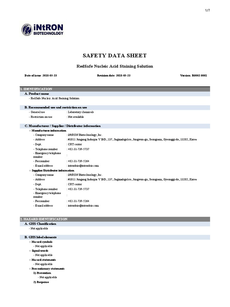 Red Safe | PDF | Dangerous Goods | Occupational Safety And Health