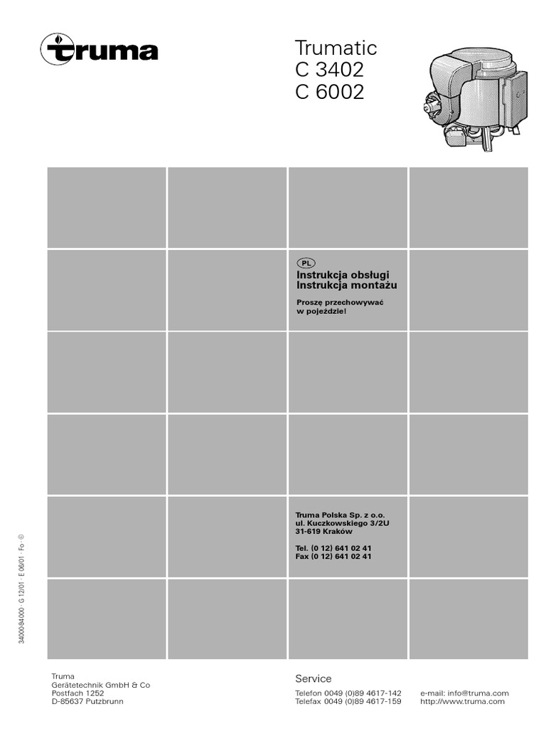 Truma Heating Trumatic c3402 c6002 Operating PL (061997 042002) | PDF
