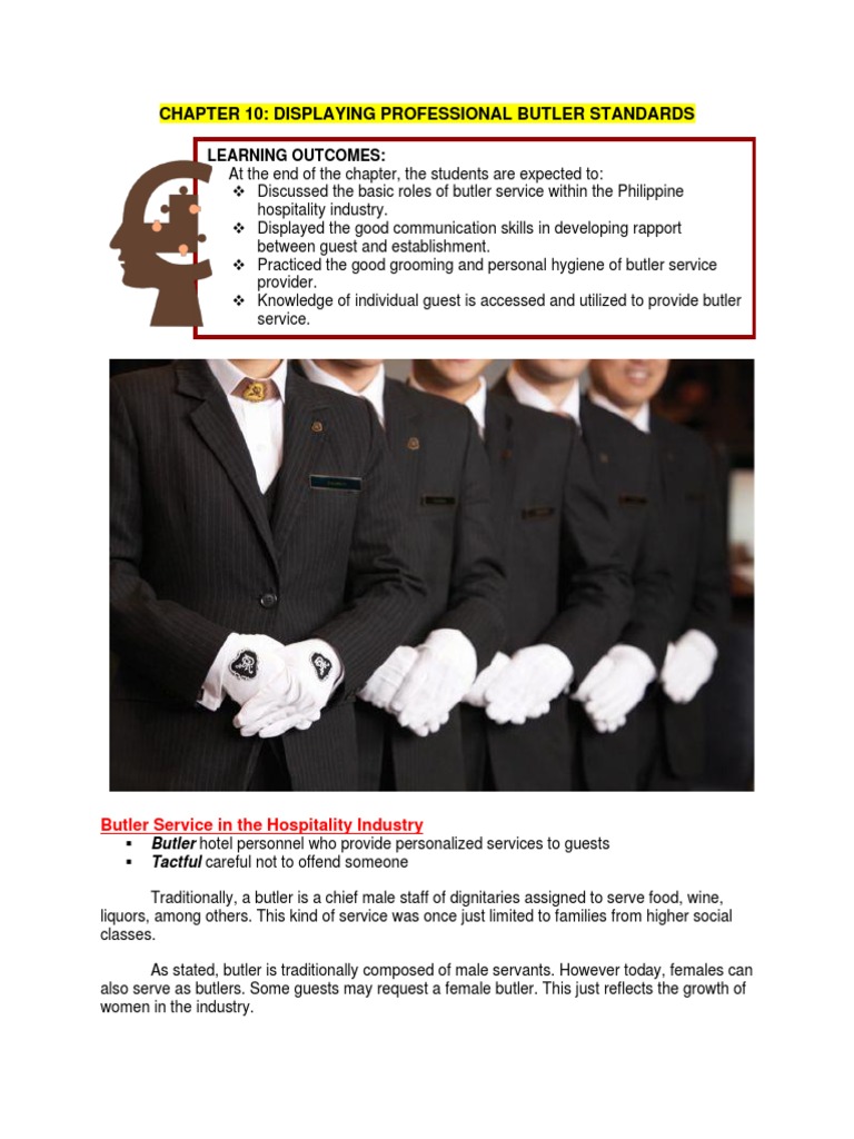 Chapter 10 Displaying Professional Butler Standards | PDF | Career & Growth
