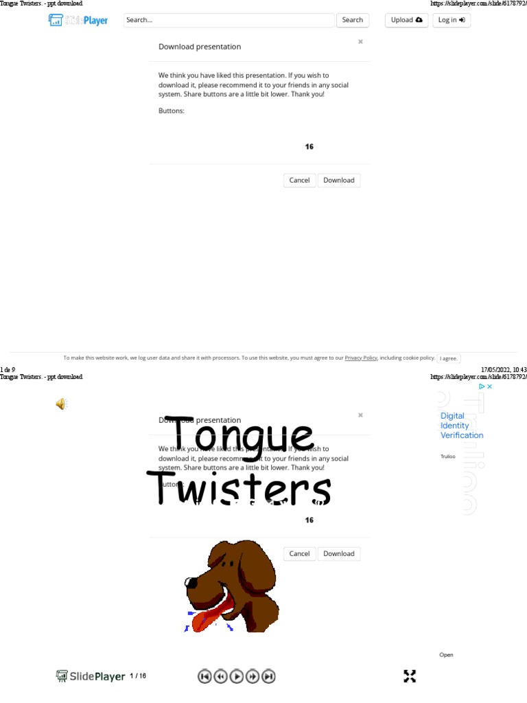 Tongue Twisters. - ppt download | PDF | Http Cookie | Information ...