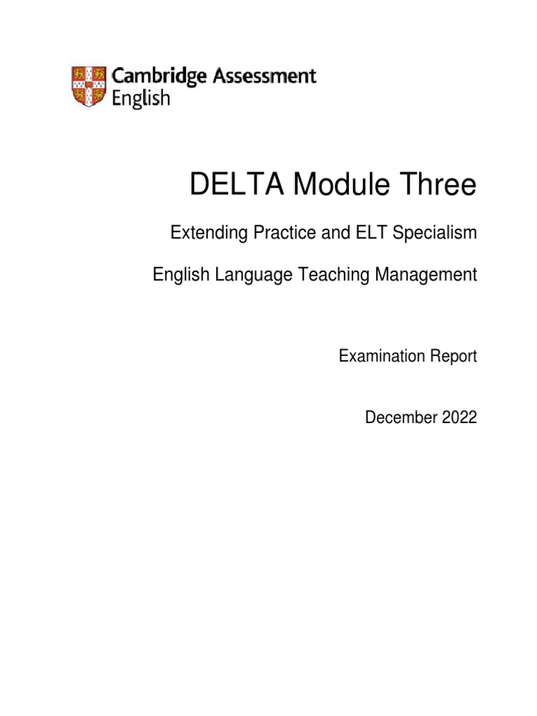 Delta Module Three Standard and Eltm Options Examination Report | PDF ...