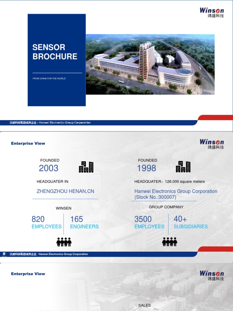 Winsen Sensor Brochure 2023 (Sent 7-6-2023) | PDF