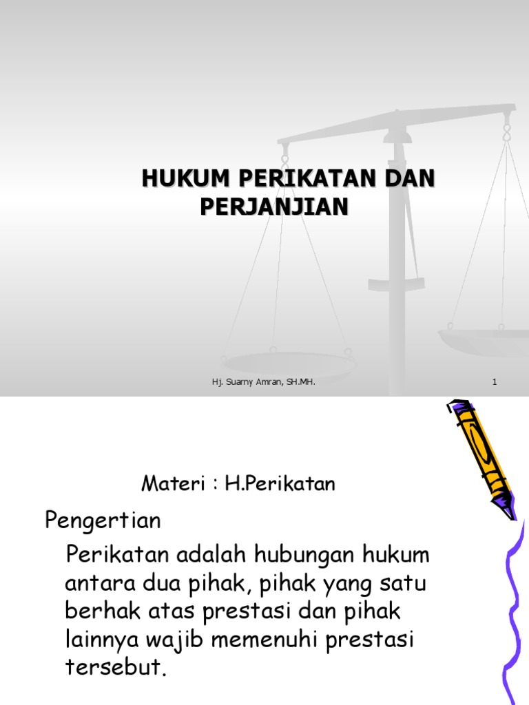 Hukum Perikatan Dan Perjanjian | PDF