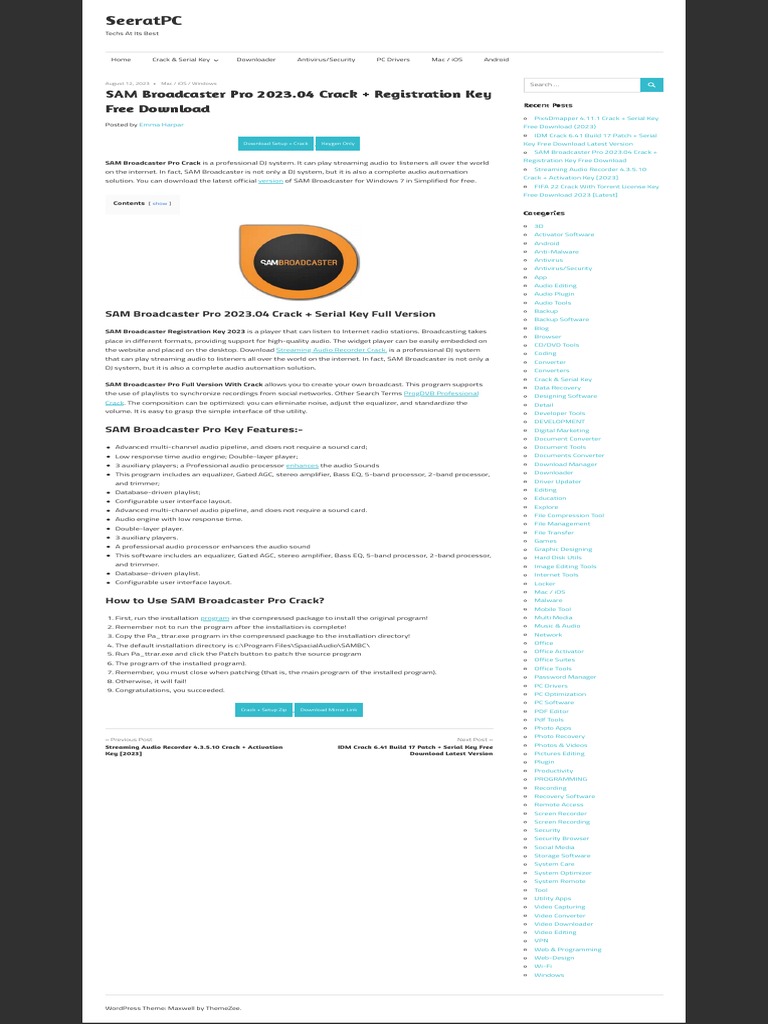 Seeratpc Com Sam Broadcaster Pro Crack Key Full 2 | PDF