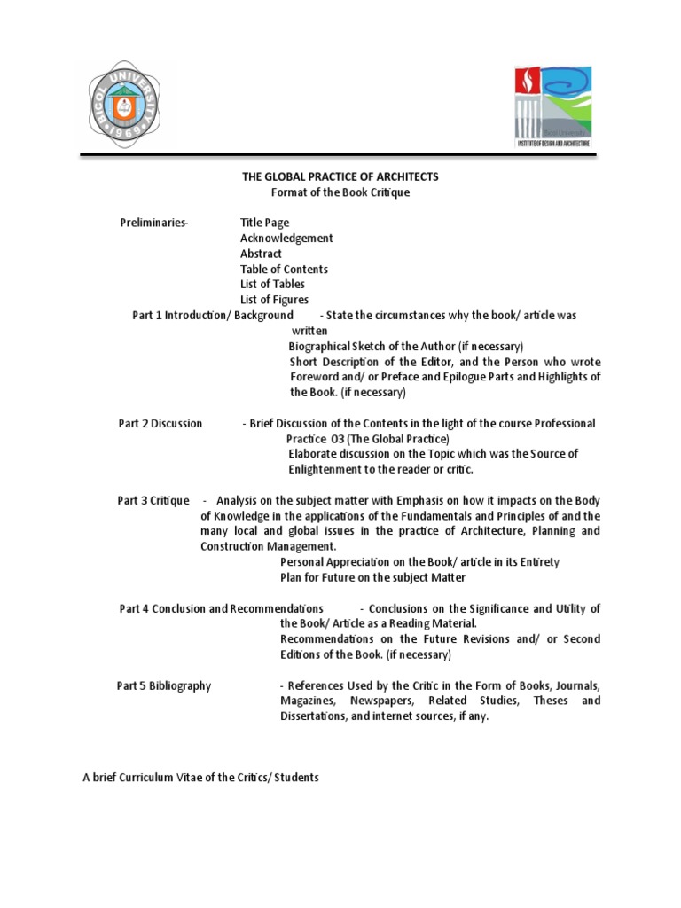 GUide To Book Critiquing 2023 | PDF | Books | Thesis