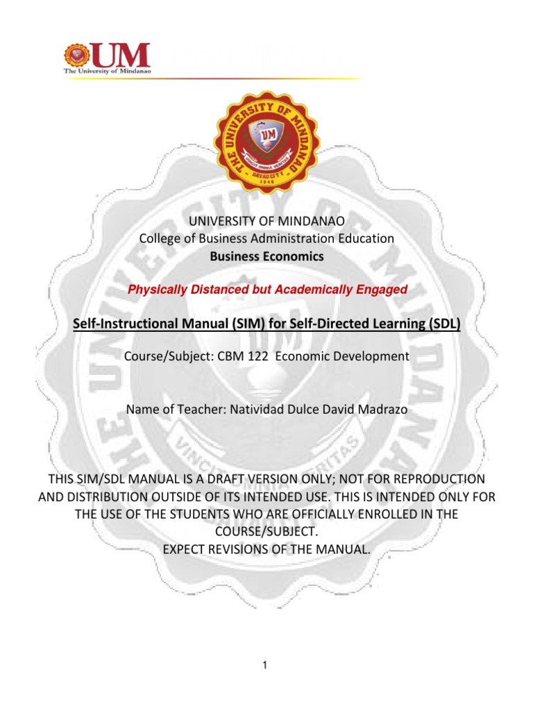 Module 1 CBM 122 Econdev Wk. 1-3 | PDF | Economics | Economic Growth