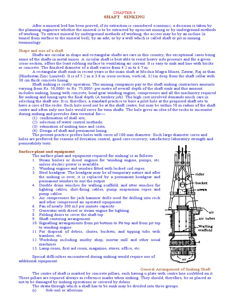 Shaft Sinking | Download Free PDF | Deep Foundation | Concrete