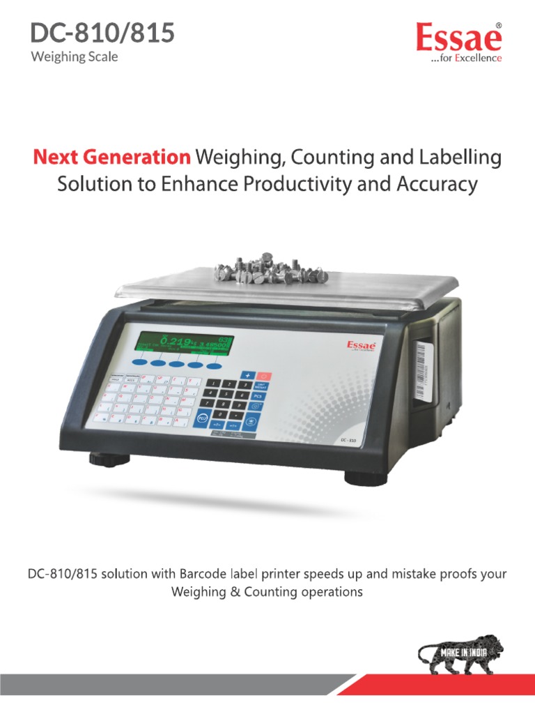 Essae DC 810 815 Counting Scale | PDF