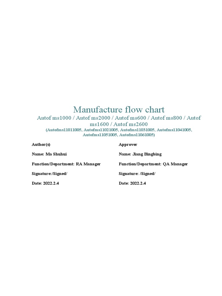 05-Manufacture Flow Chart | PDF