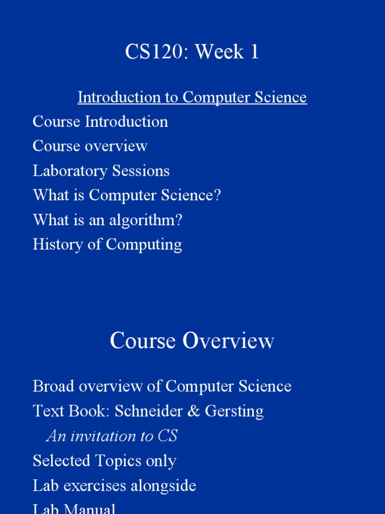 CS120: Week 1 | PDF