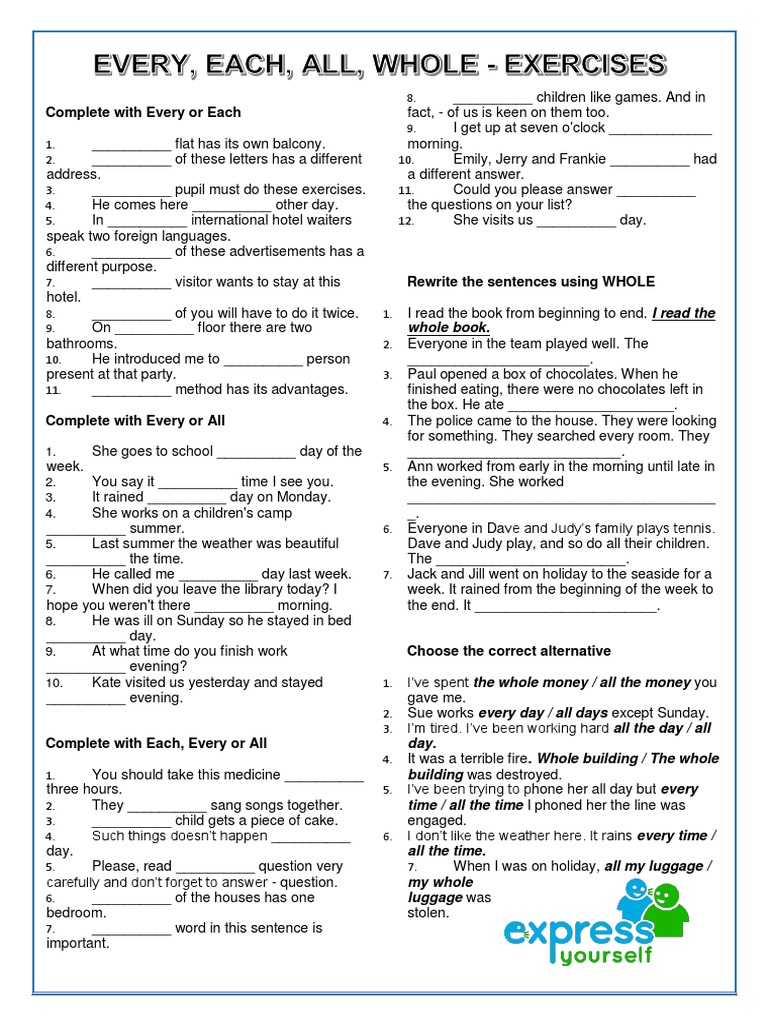 English Grammar Exercises | PDF
