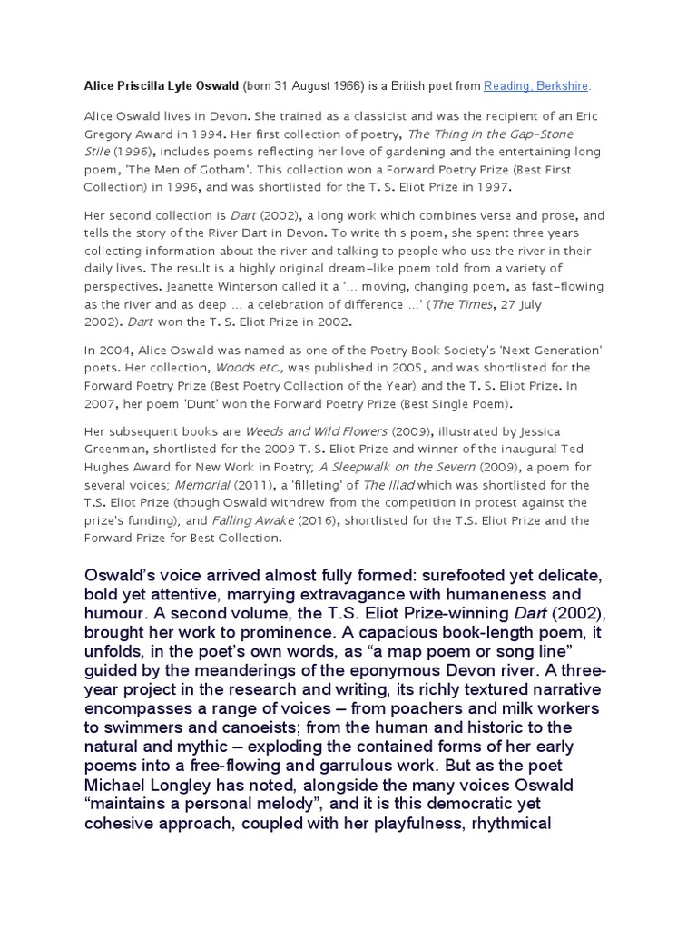 Alice Priscilla Lyle Oswald | PDF