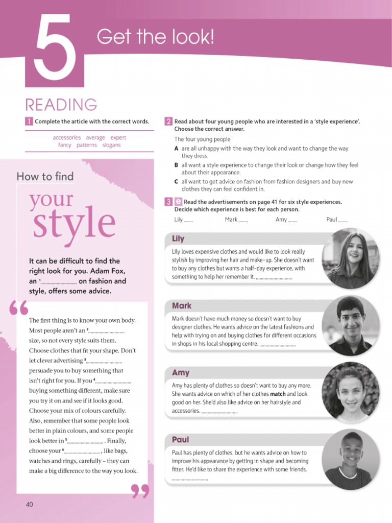 Gold Experience A2 - WB Unit 5 | PDF