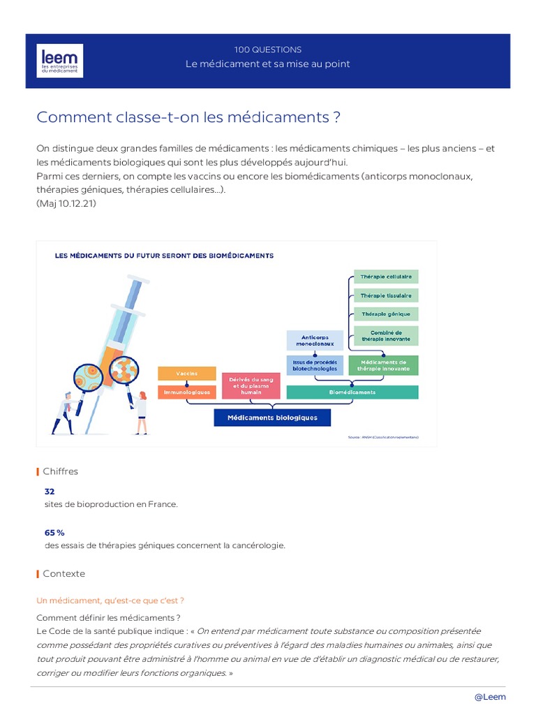 Médicaments: Chimie et Biologie | PDF | Biopharmaceutique | Immunologie