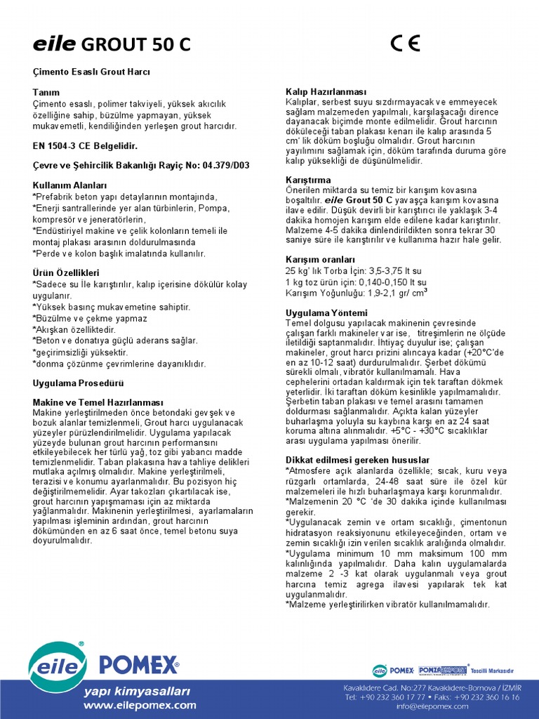 Eile GROUT 50 C | PDF