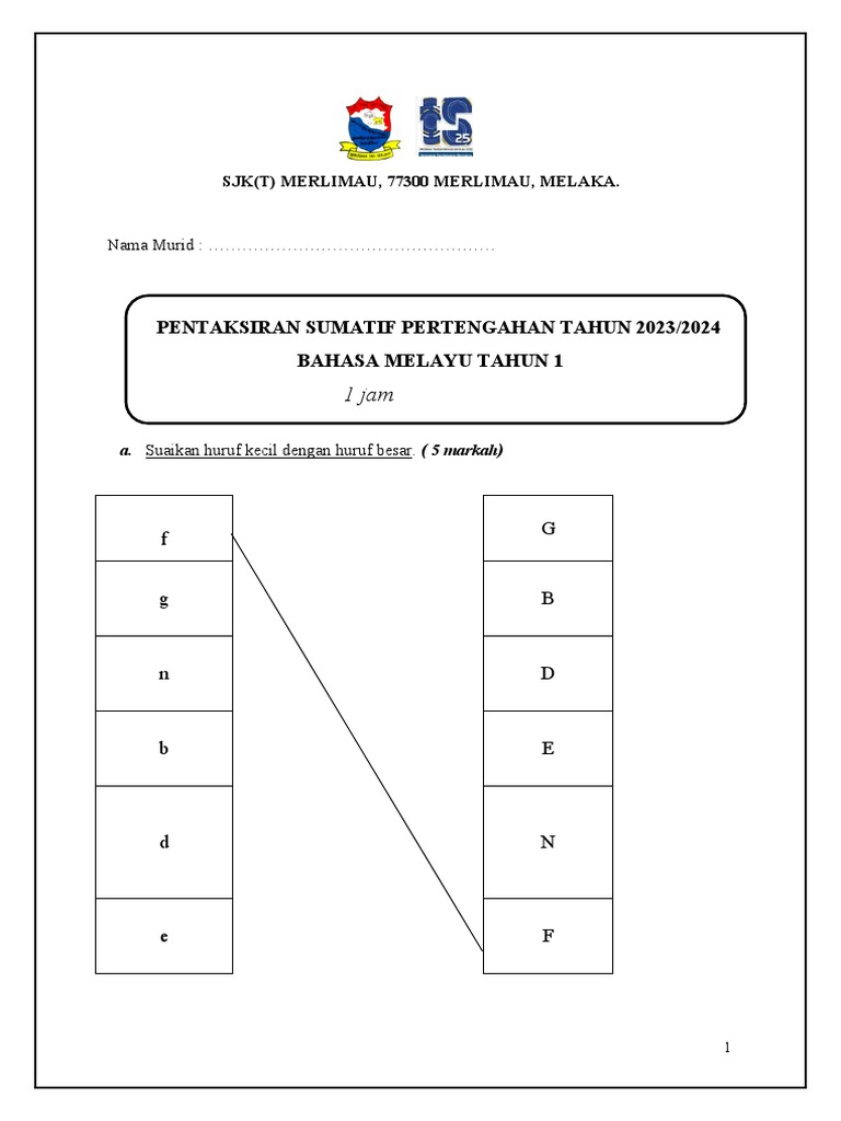 BM THN 1 P1 2023 | PDF