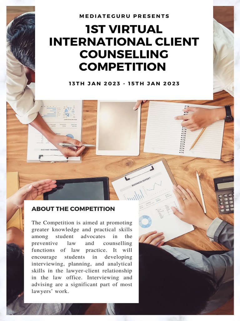 1st Virtual International Client Counselling Competition 2023 | PDF ...