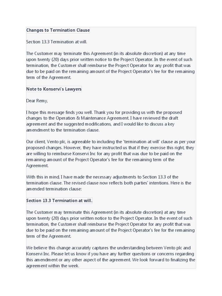 Termination Clause | PDF
