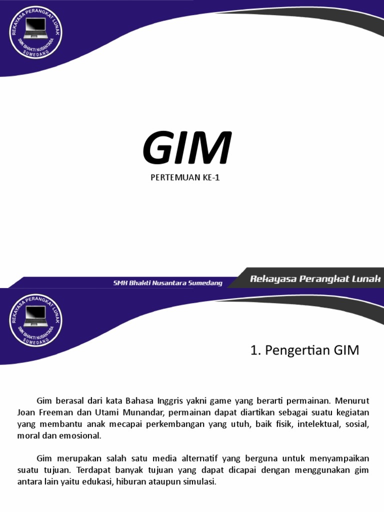 Gim Pertemuan Ke 1 | PDF