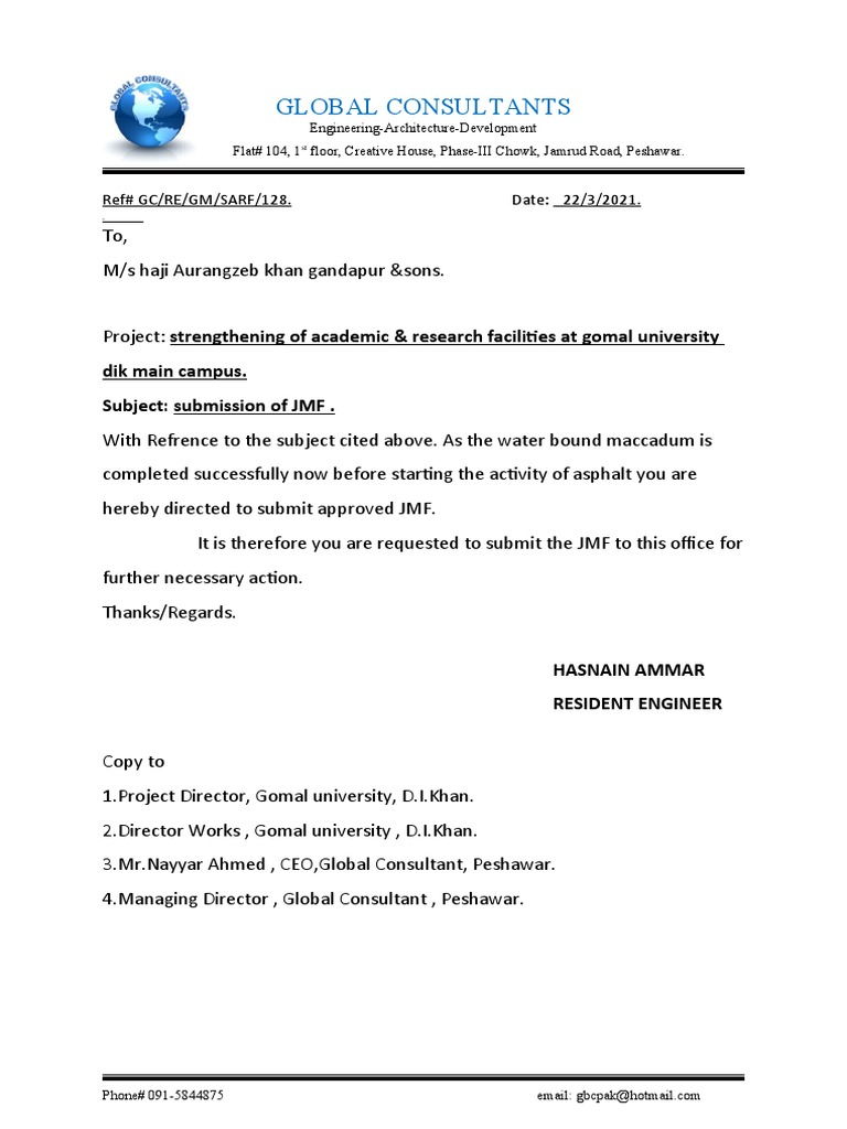 jmf letter | PDF