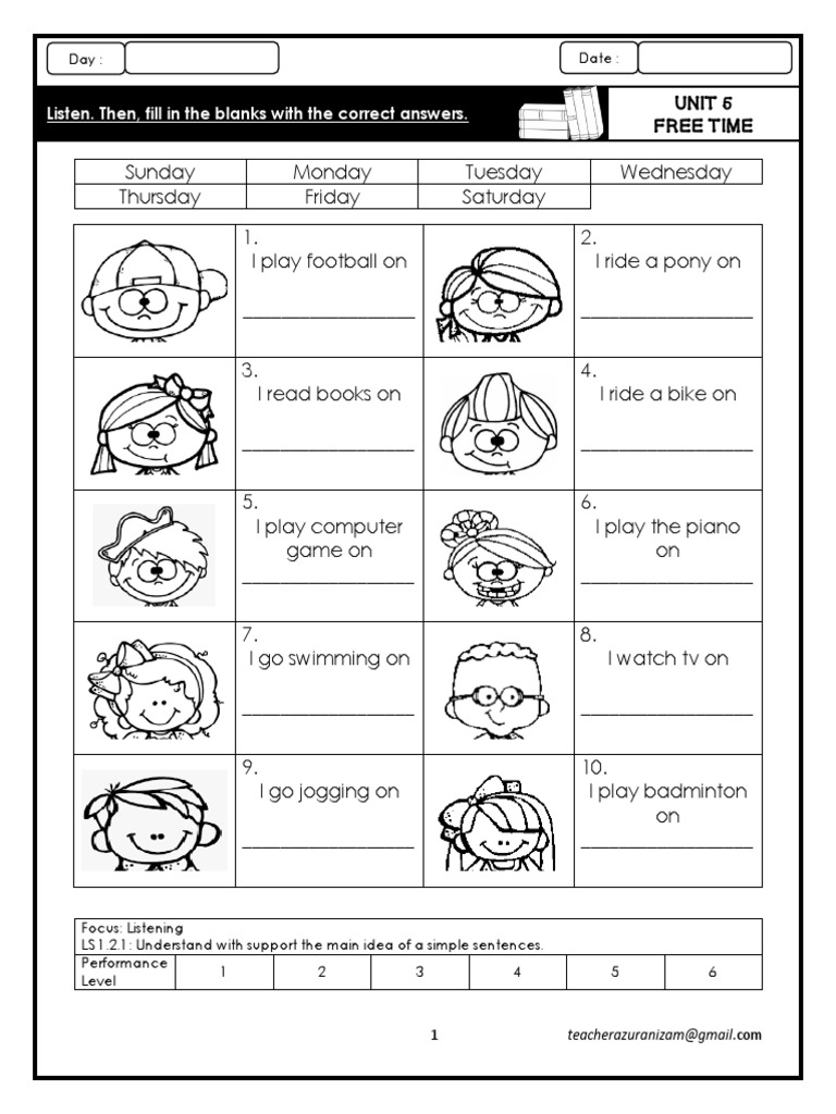 English Module Year 2 Unit 5 Set 1 PBD | PDF
