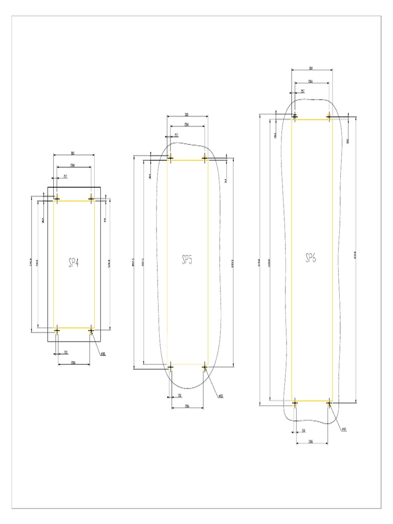 Unidrive SP Size 4, 5 & 6 Footprints | PDF