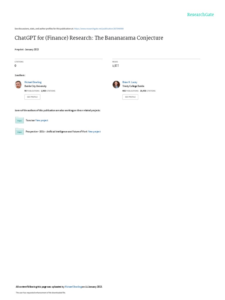 ChatGPT in Finance Research Insights | PDF | Cryptocurrency ...