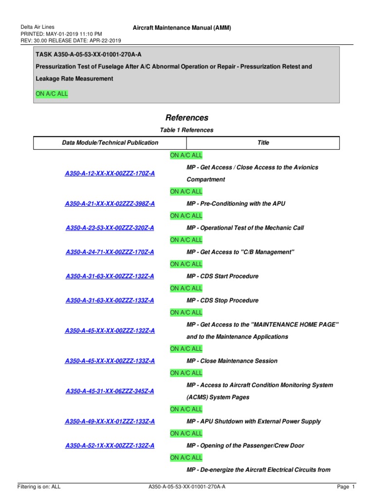 A350 - (Aircraft Maintenance Manual (AMM) ) (01001-270A-A ...